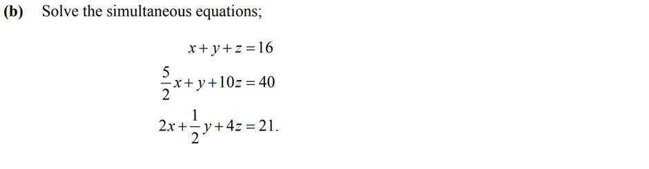 Algebra – Past Papers – Set 1 – ProjectMathsRevision.com